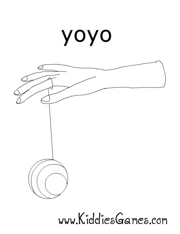 Y Is For Yoyo Coloring Page